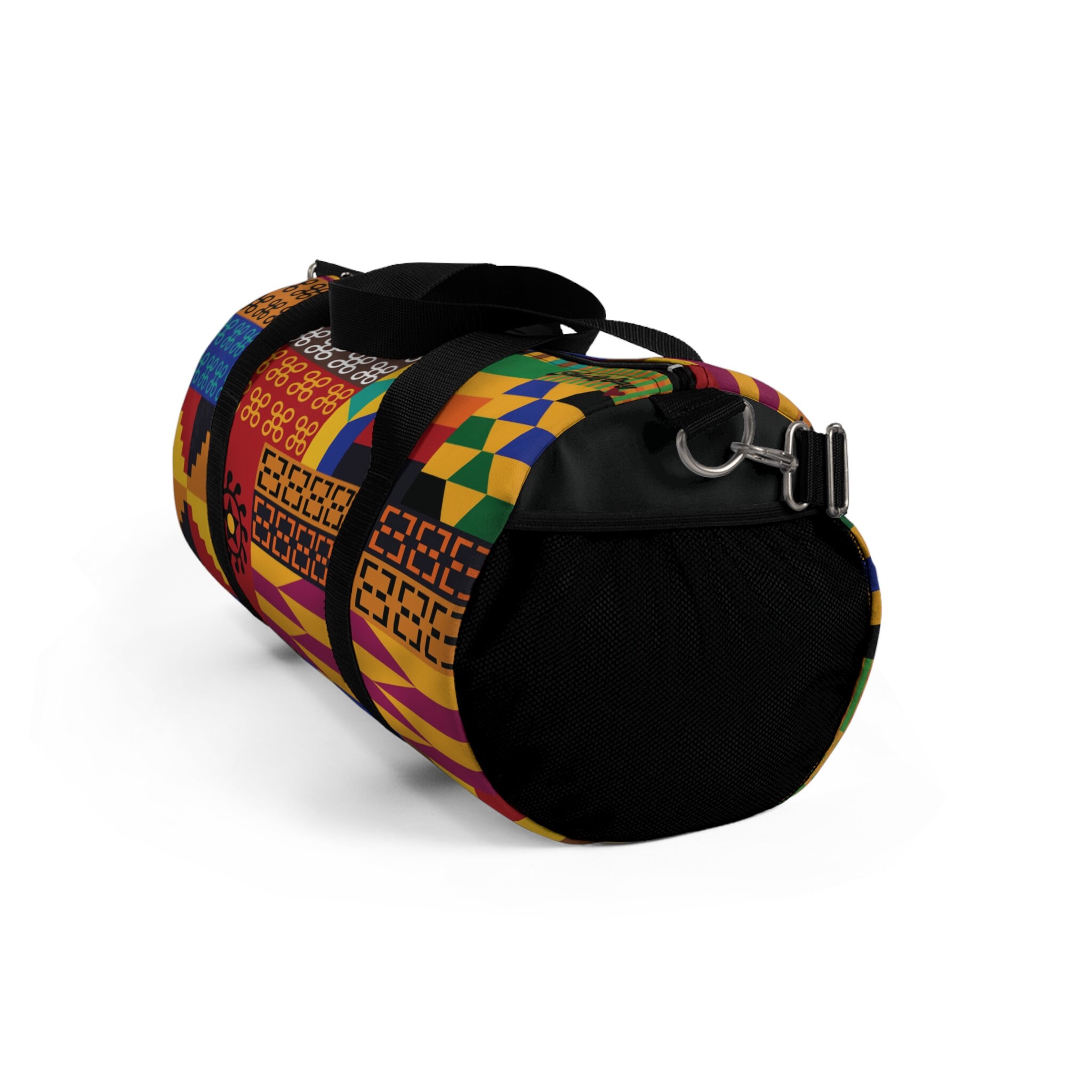 African Tribal Duffel Bag, Kente Cloth Design, Two Sizes, Ethnic Travel ...