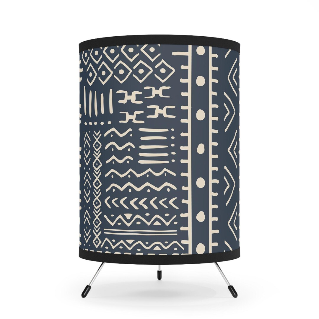 African Tribe Tripod Blue Lamp, US\CA Plug - Etsy