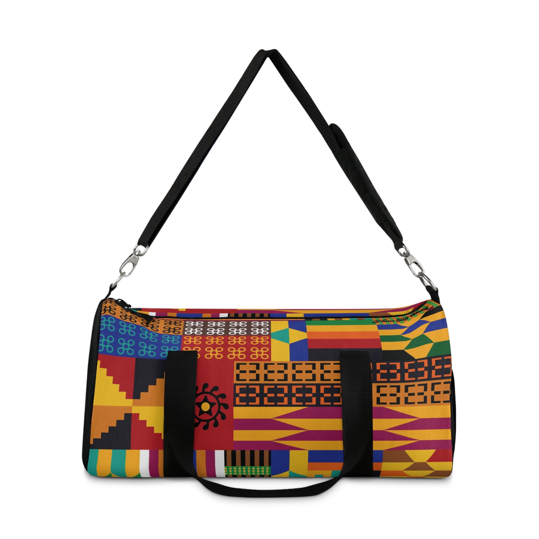 African Tribal Duffel Bag, Kente Cloth Design, Two Sizes, Ethnic Travel ...