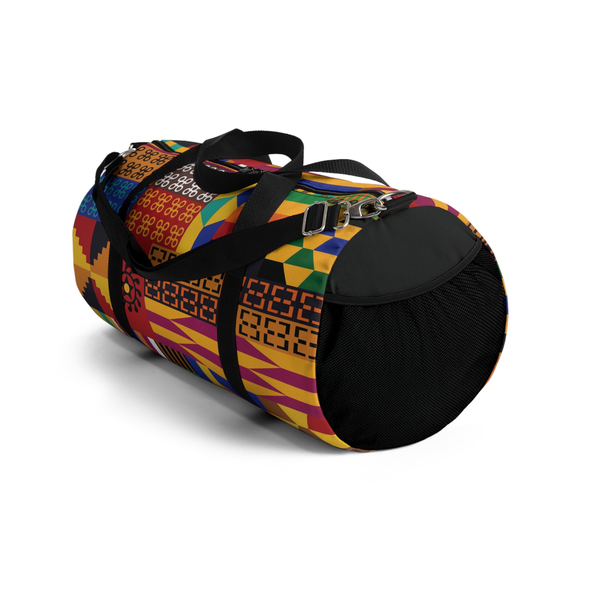 African Tribal Duffel Bag, Kente Cloth Design, Two Sizes, Ethnic Travel ...