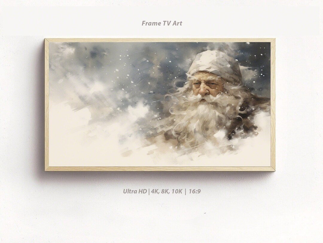 Vintage Santa Frame TV Art | Frame TV Christmas Art | Digital Download ...