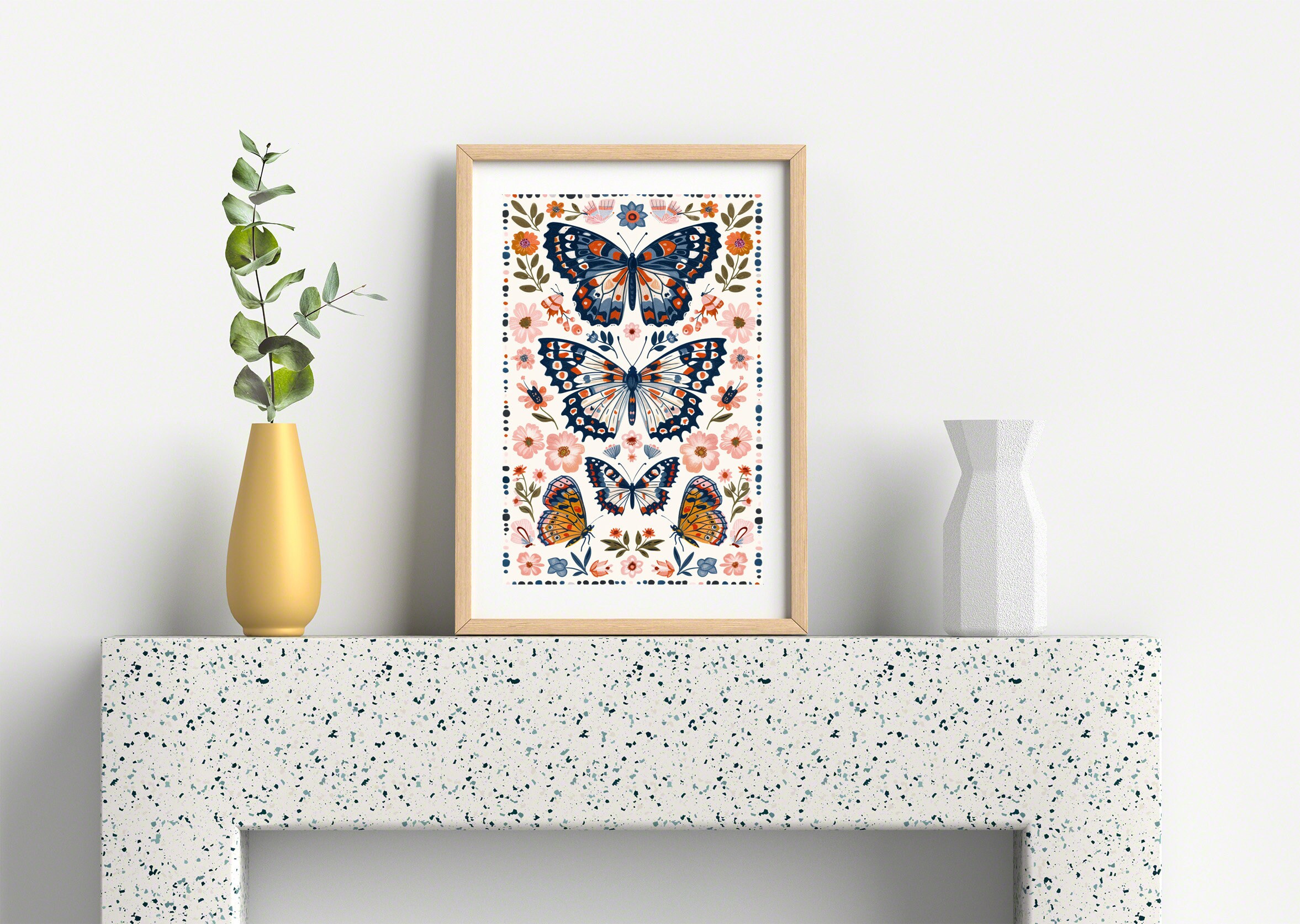 Butterfly Collection PRINTABLE Art Botanical Wall Decor Nature ...