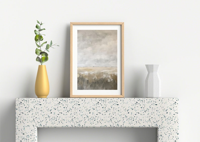 Neutral Tones Field PRINTABLE Art | Minimalist Wall Art | Abstract ...