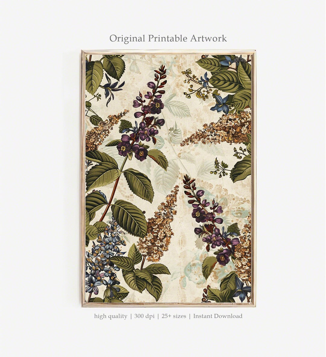Vintage Botanical PRINTABLE Art | Classic Floral Wall Art | Antique ...
