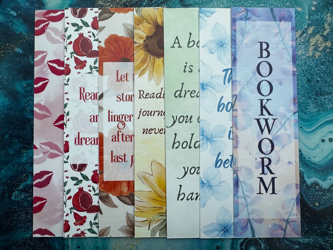 Rainbow Set, Bundle of 7 Bookmarks | Book Lovers Set of Bookmarks, Red ...