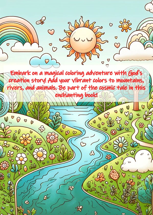 Creation Story Coloring Book - Etsy