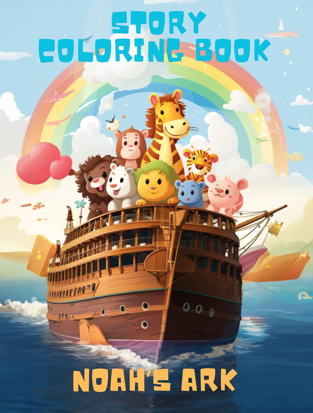 Noah's Ark Story Colouring Book - Etsy