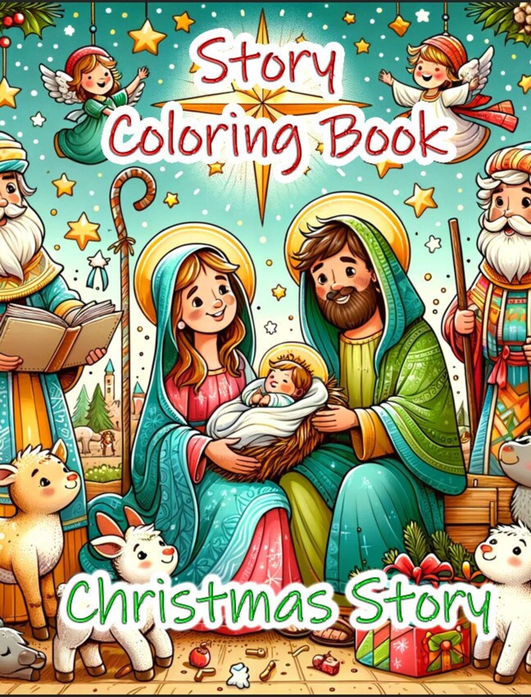 Christmas Story Colouring Book - Etsy