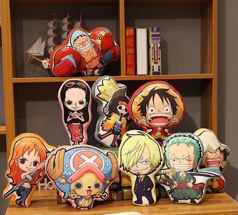 One Piece Plush Toys Luffy Roronoa Zoro Sanji Chopper Usopp Cartoon ...
