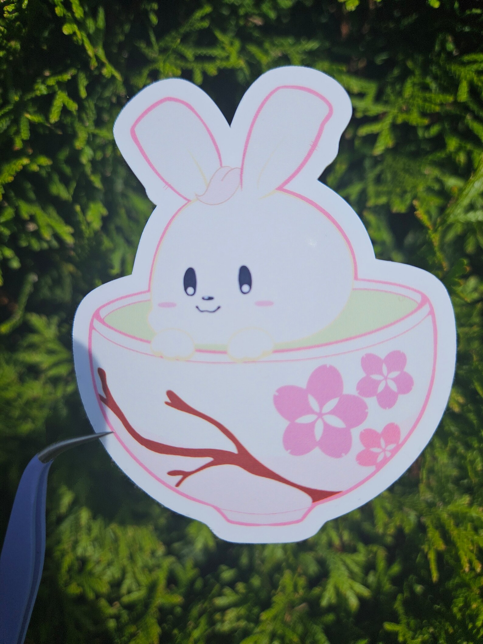 Matcha Bunny Sticker, Kawaii Rabbit, Sakura Tea Cup, Cute Japanese ...