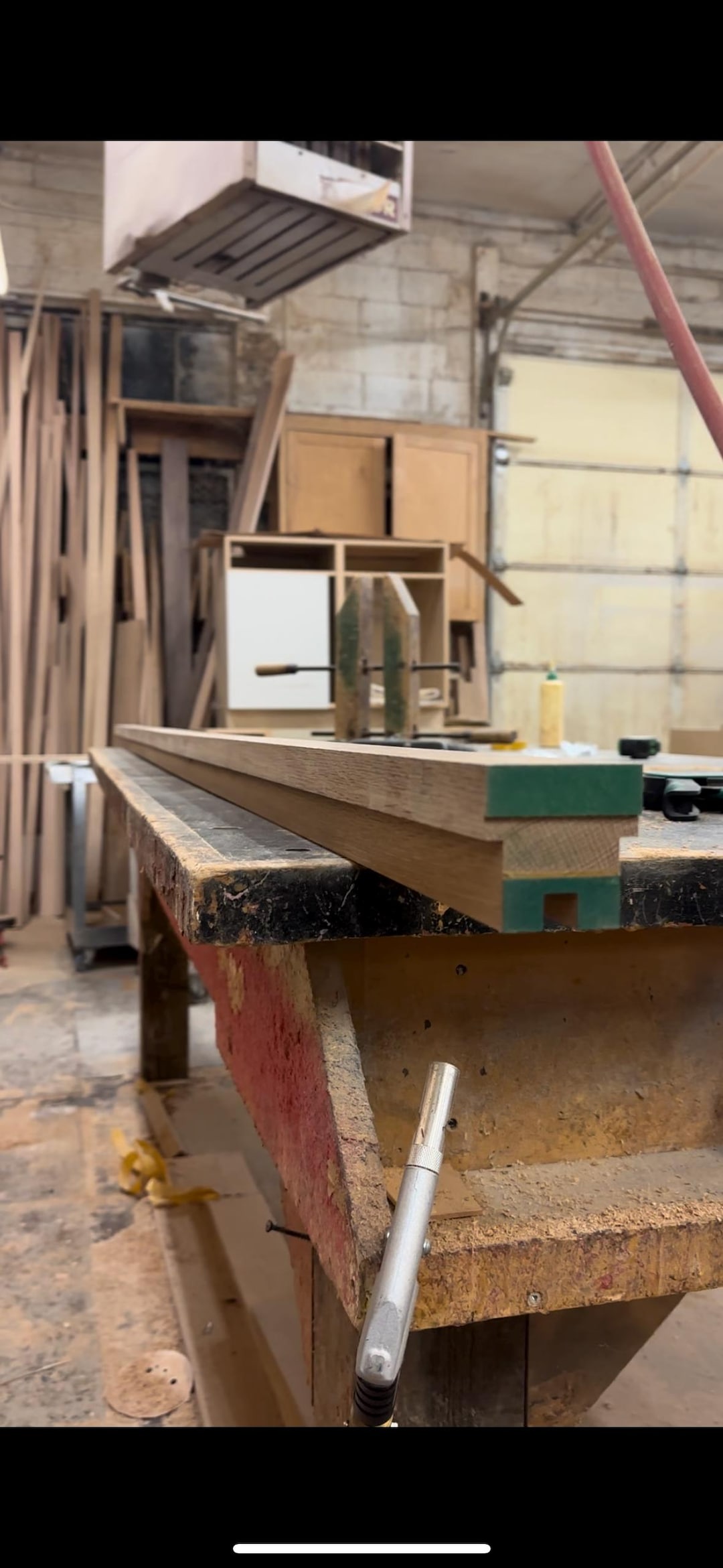 Custom Handmade Modern T-shaped Rift Sawn White Oak Solid Wood Handrail ...