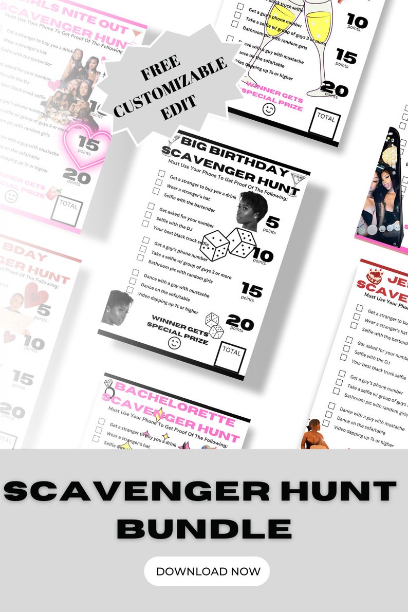 Scavenger Hunt Printable | Fun Things to Do | Vacation Printable Guide ...