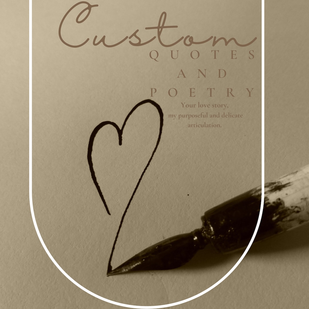 Digital Custom Quote or Poem/ Escritura O Poema Digital Personalizado ...