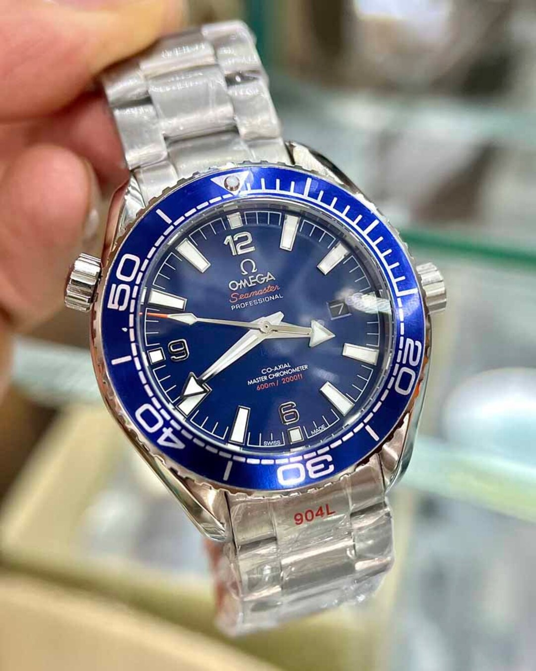 Omega Seamaster Planet Ocean 600m Omega Co-axial Blue Dial 42mm Watch ...