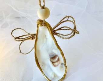 Hand Painted Oyster Angel Ornament - Etsy