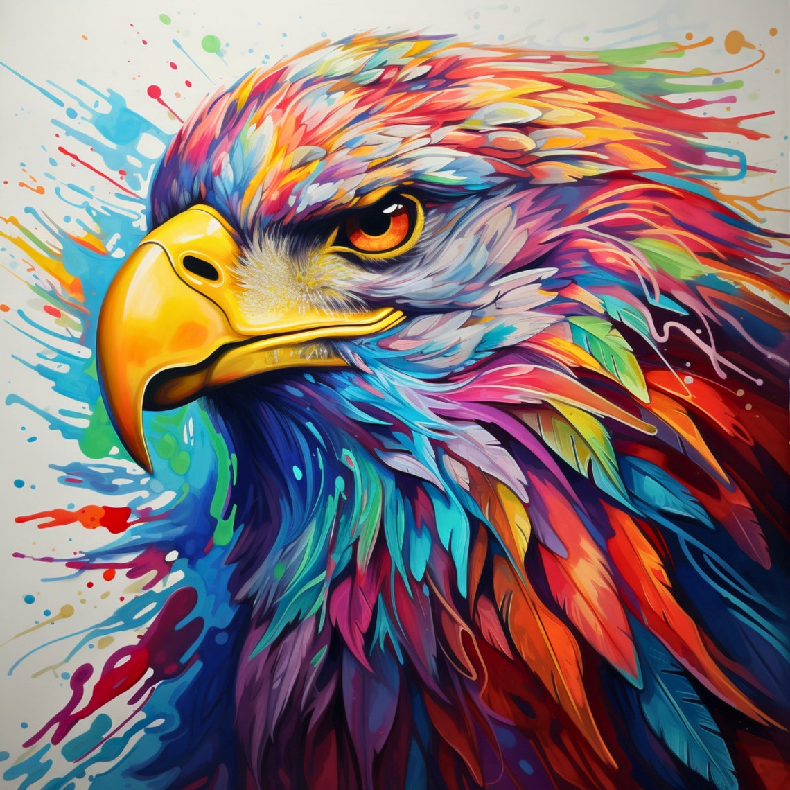 Digital Graphics to Download and Print. Two Symmetrical Paintings ...