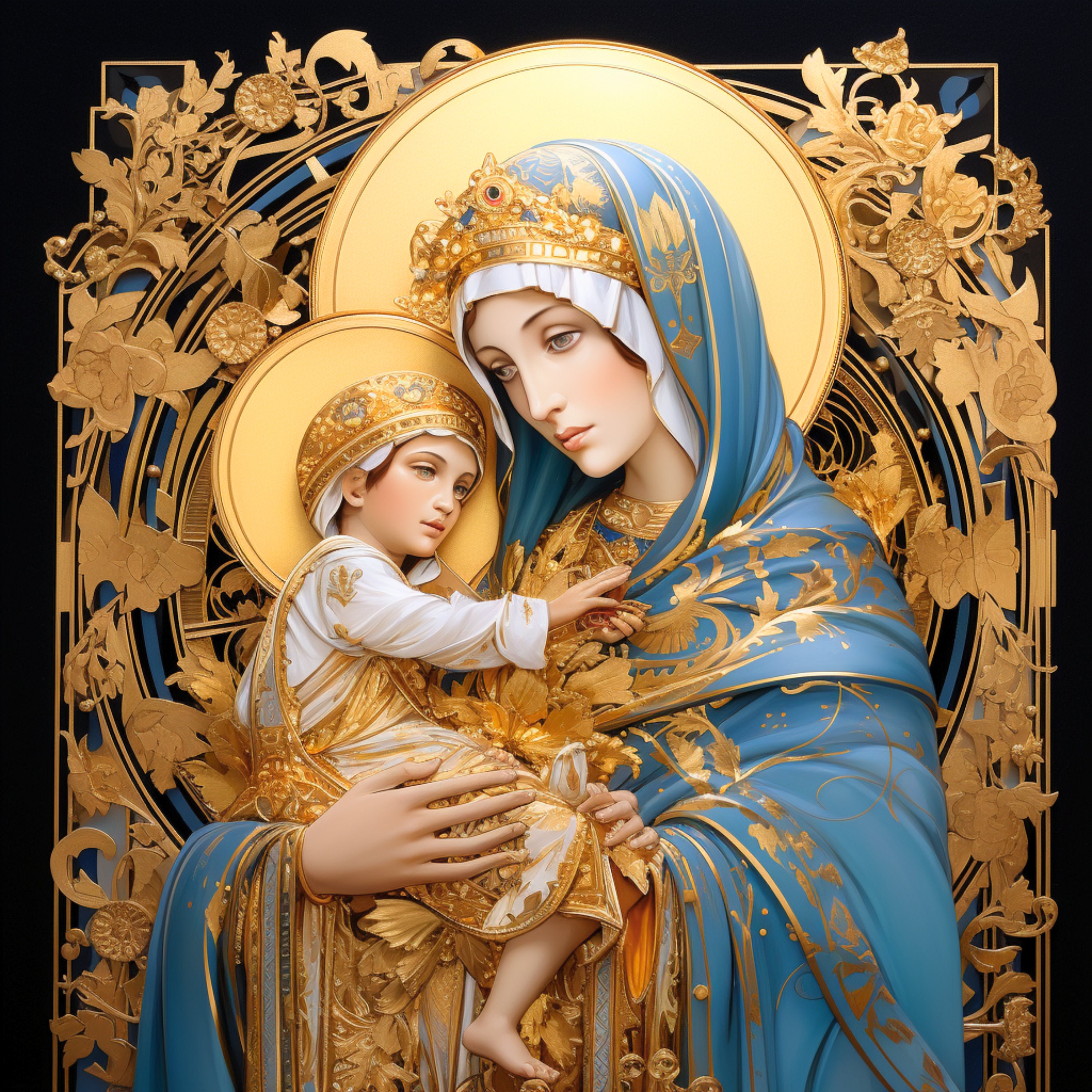 Digital Artwork to Download and Print the Image Entitled the Virgin ...