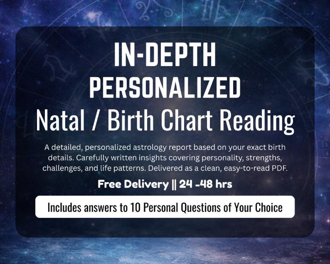 In-depth Personalized Natal Chart Reading | Complete Astrology Report ...