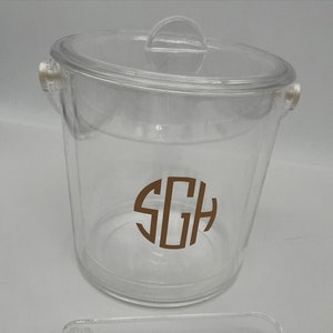 Acrylic 1 1/2 Quart Double Wall Ice Bucket - Customizable Monogram - Etsy