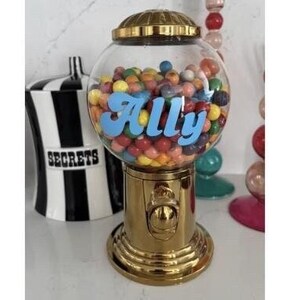 Custom Personalized GOLD Metal Gumball Machine Gumballs Not Included - Etsy