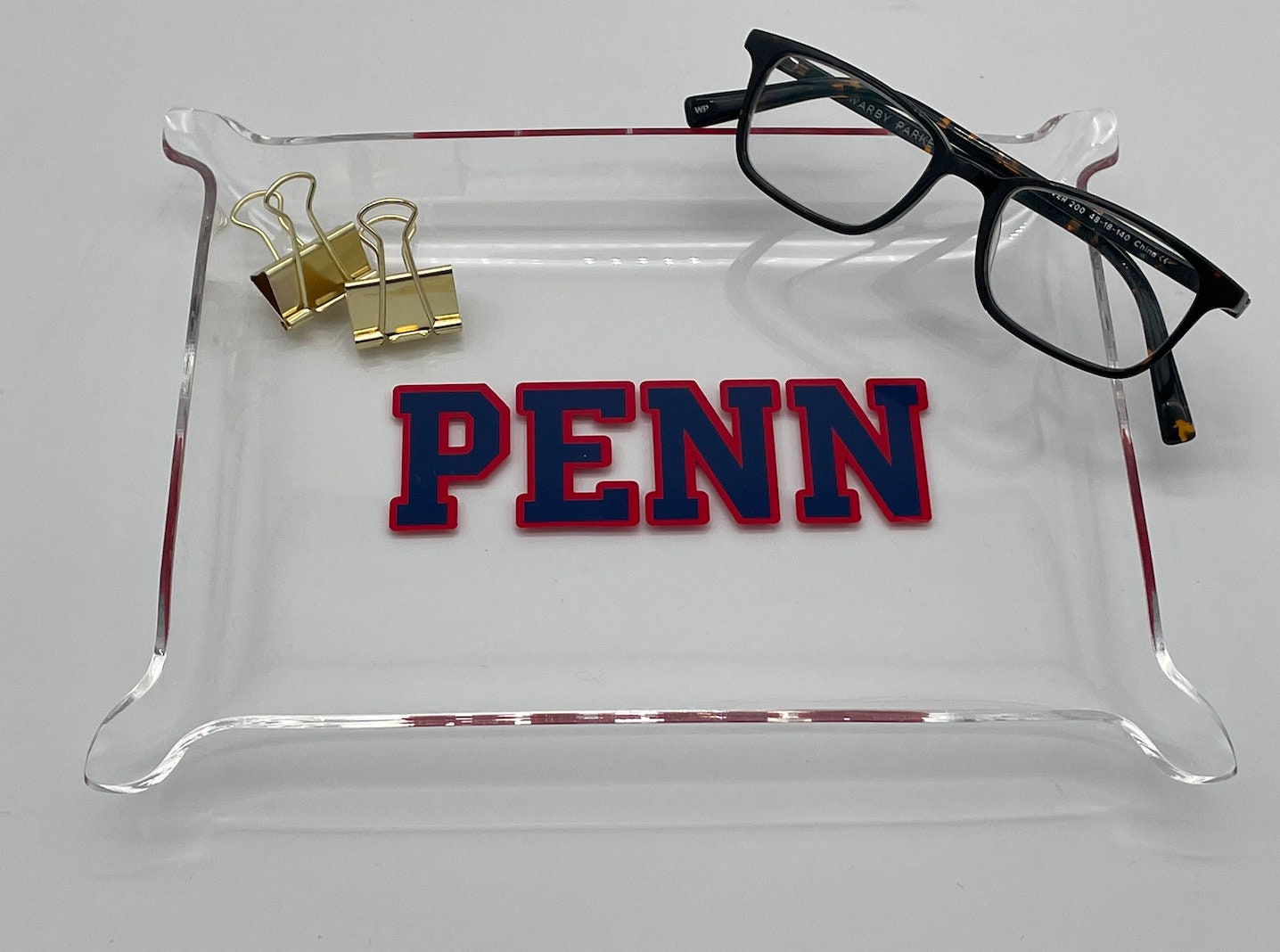 Classic College 6 X 8 Acrylic Pinch Tray University of Pennsylvania - Etsy