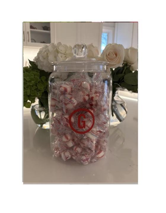 Customizable Acrylic 4" X 8" Tall Candy Jar - Etsy