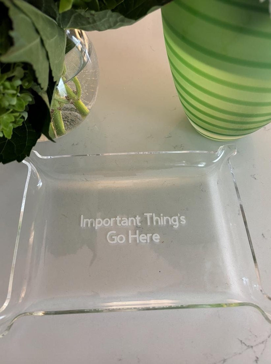 Classic 6 X 8 Acrylic Pinch Tray important Things Go Here - Etsy