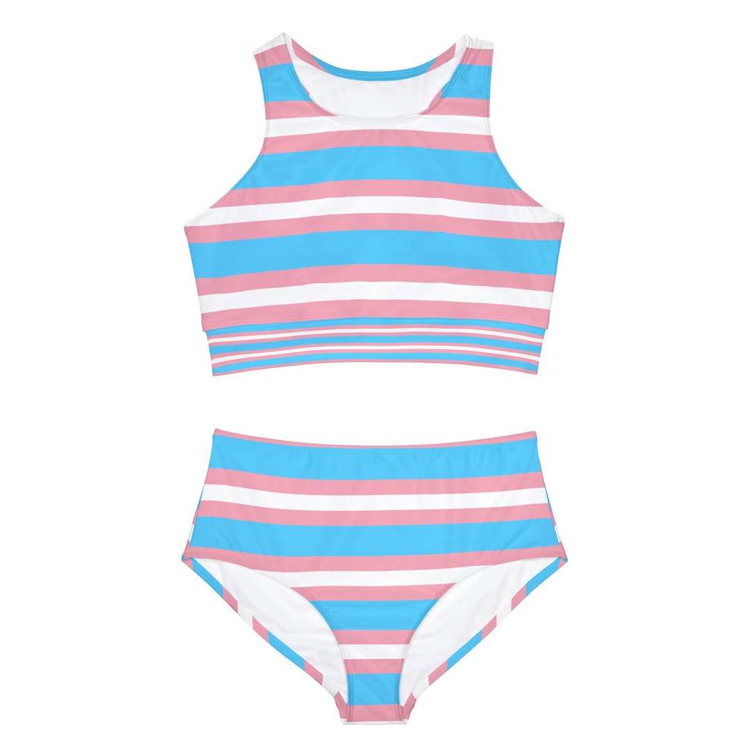 Sporty Swim or Activewear Set Transgender Pride Flag - Etsy