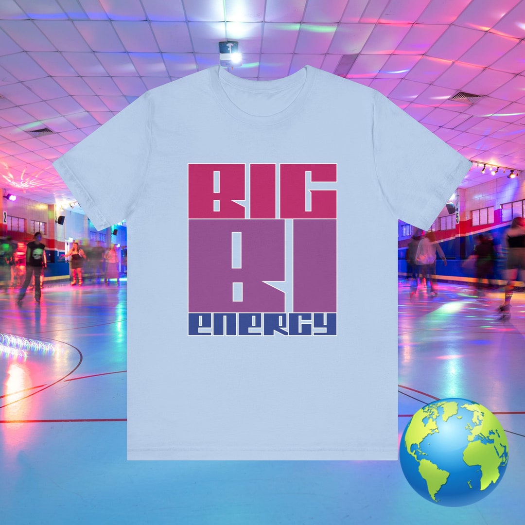 BIG BI ENERGY Bisexual Pride Flag T-shirt - Original Design Featuring ...
