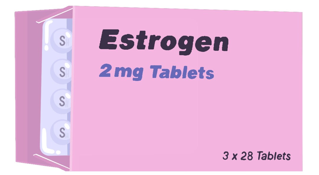 Estrogen 2mg Tablets Funny Trans Pride Cropped Tee - Etsy