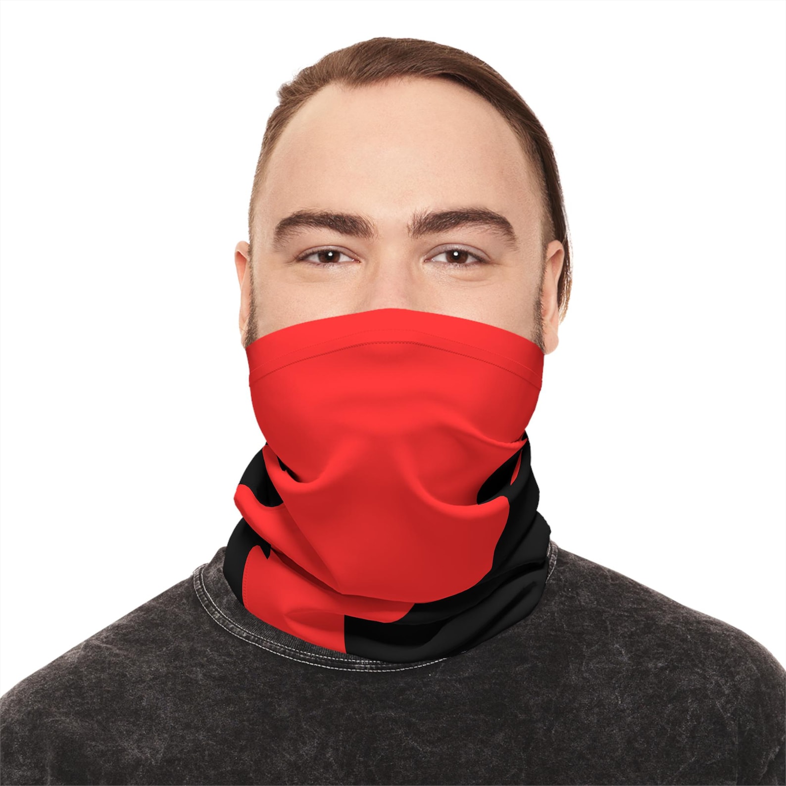 Anarchist Antifa Anti-fascist Flag Lightweight Neck Gaiter - Face Mask ...