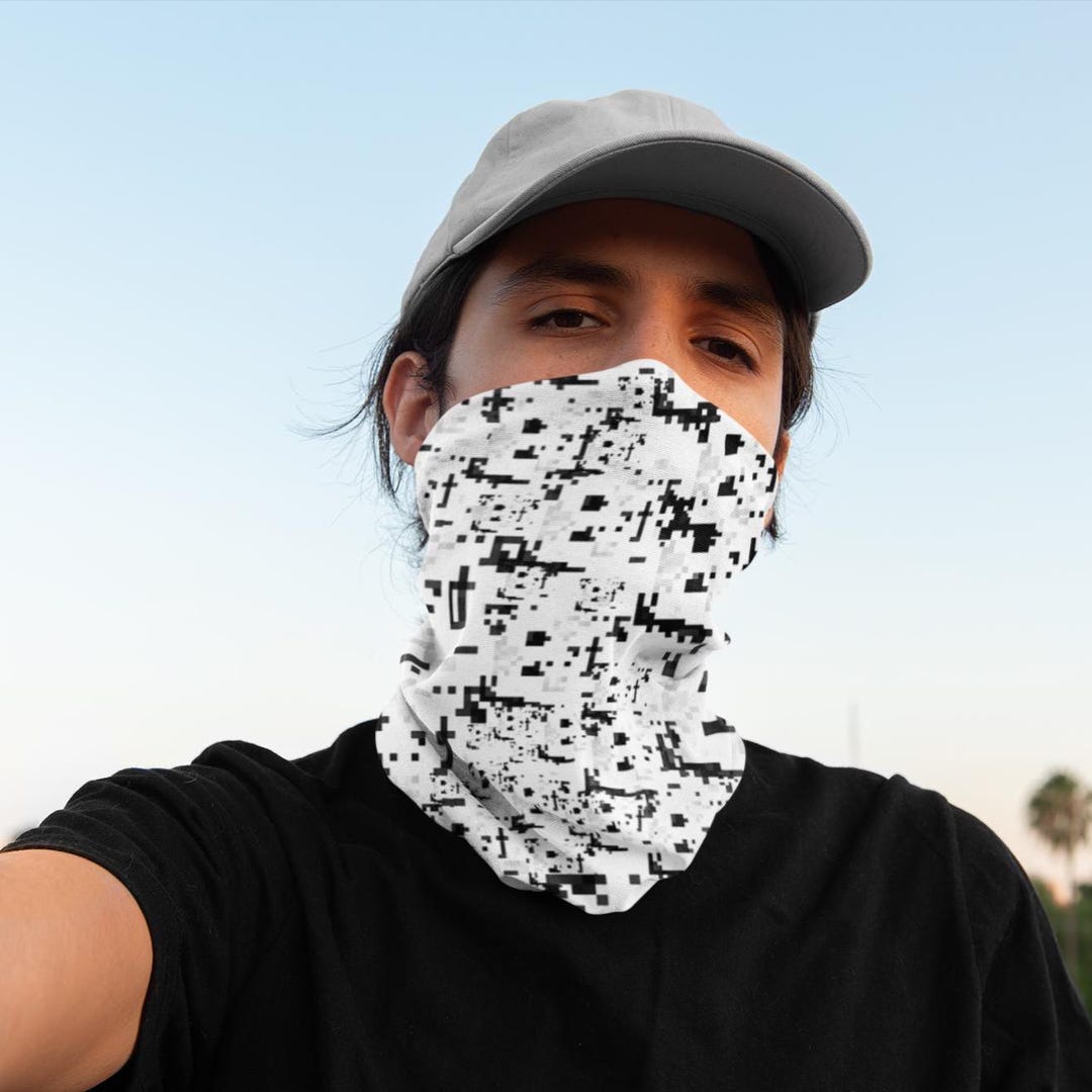 Anti-facial Recognition Anti-surveillance Face Cover - Black and White ...