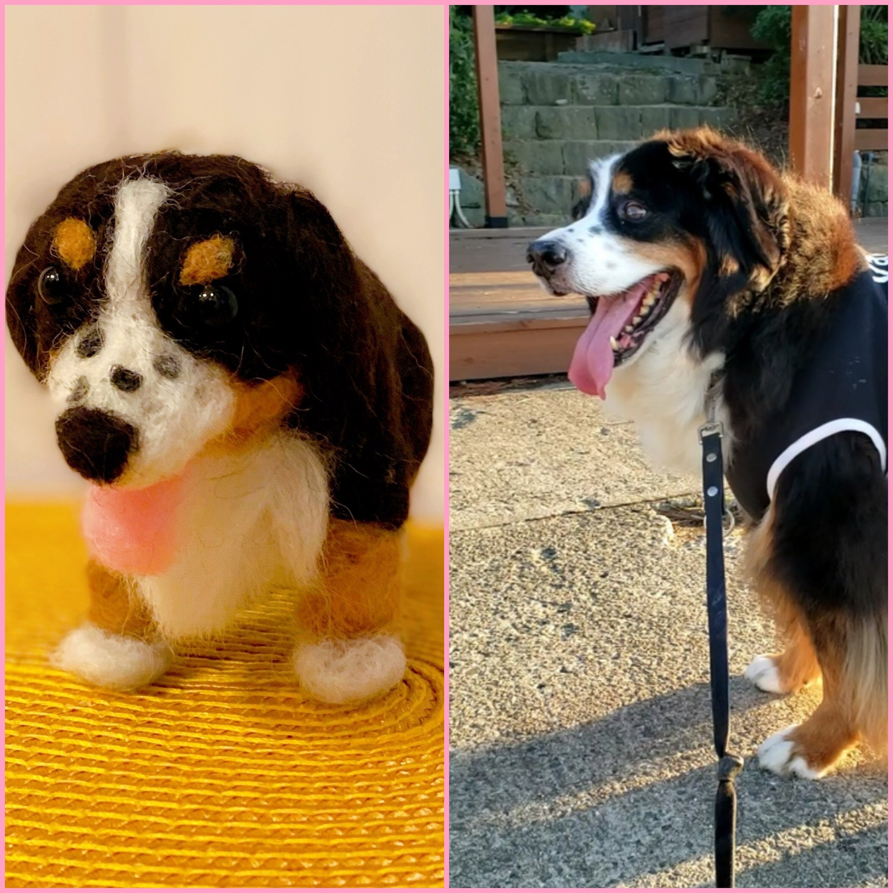 Custom-made Bernese Mountain Dog Wool Felted Miniature, Ornament or ...