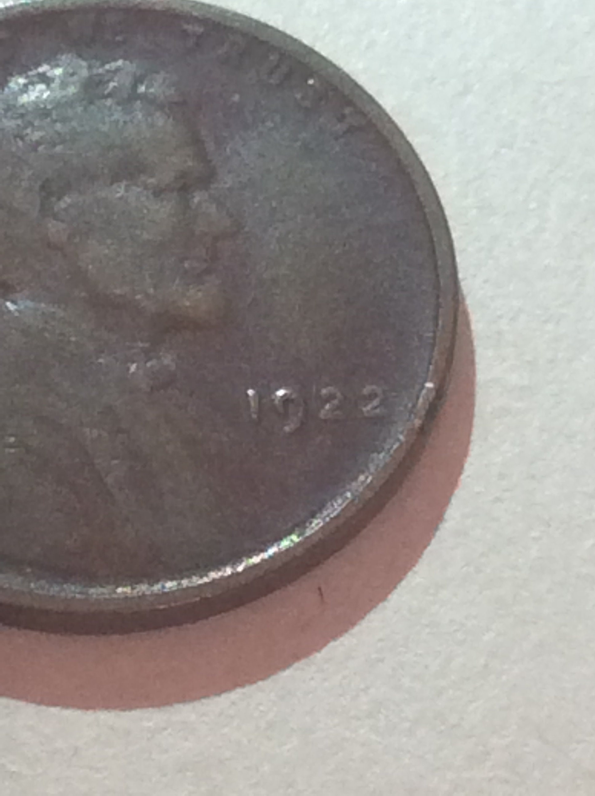 Rare 1922 Wheat Penny- Almost Completely Missing the D- Incredibly ...
