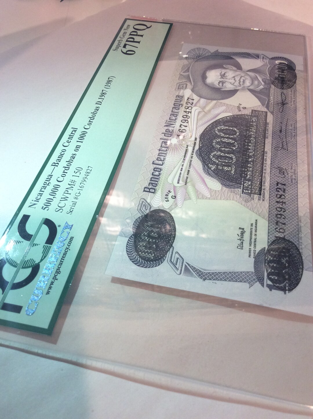 Rare PCGS Error Two Denominations Printed on Same Note- 500,000 on Top ...