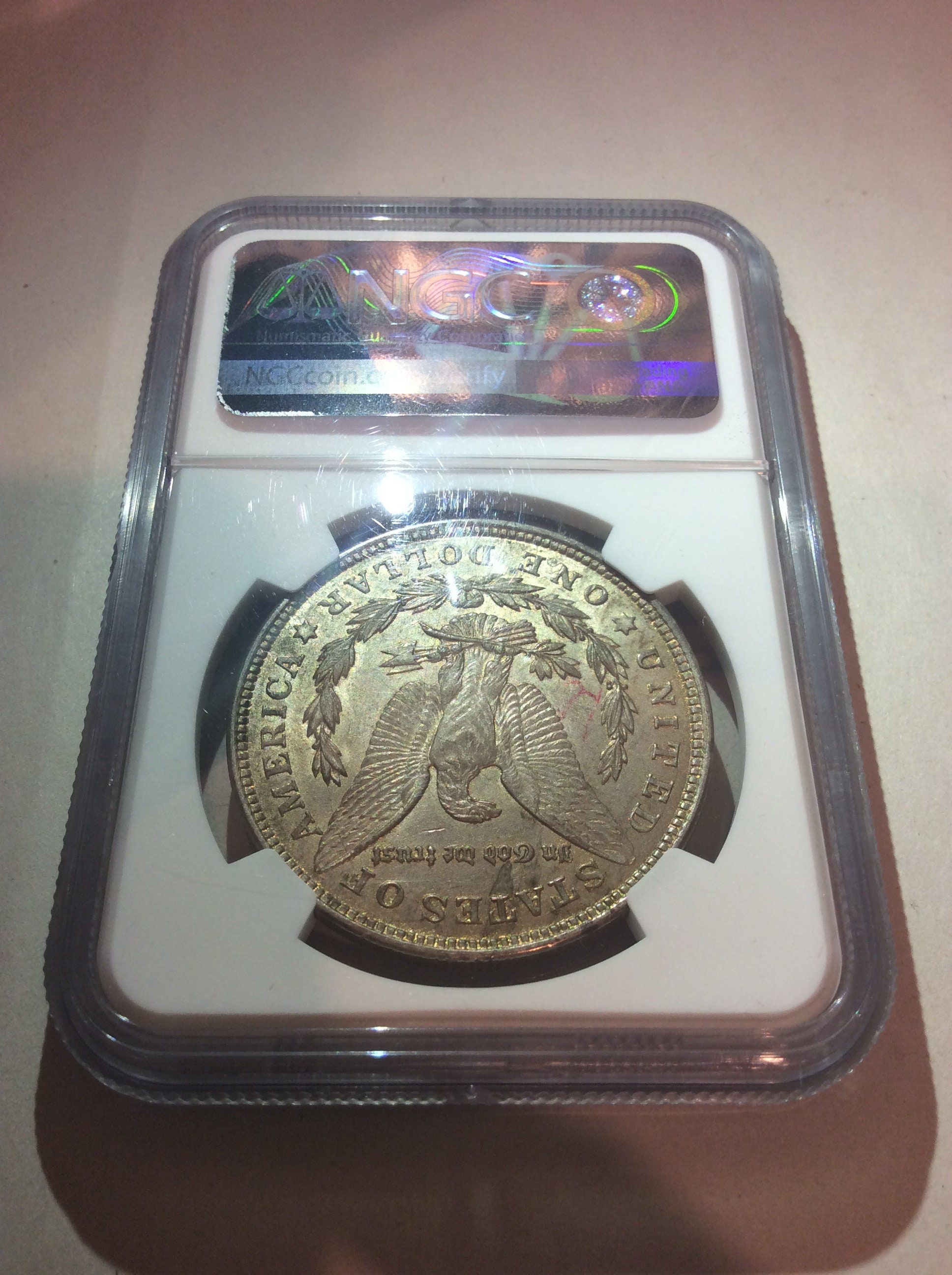 Scarce Mint Error Obverse Lamination MS61 1921 Morgan Silver Dollar- Certified by NGC & Given ...