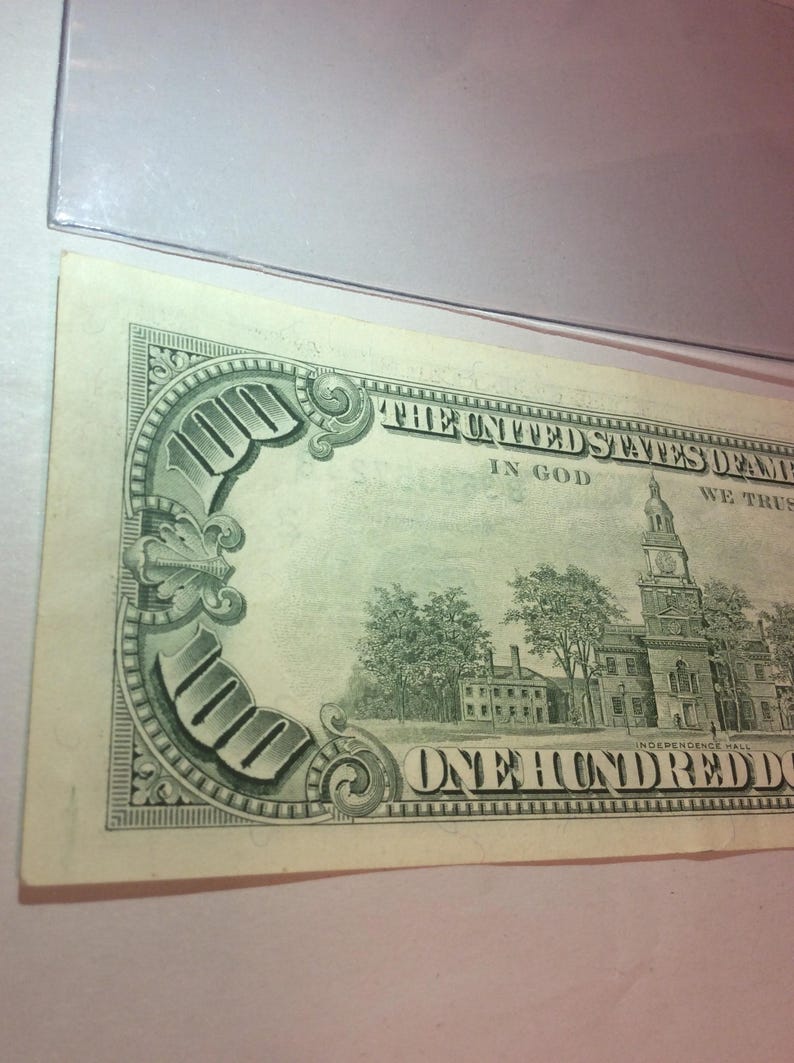 One of A Kind Back Design on Front of Note- Old 1993 Hundred 100 ...