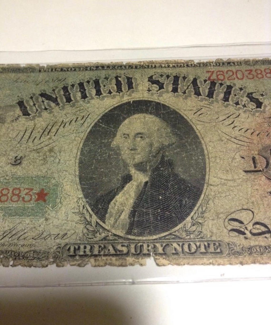 1869 Early US 1 Dollar Legal Tender Note rainbow Note Hard to Find Rare ...