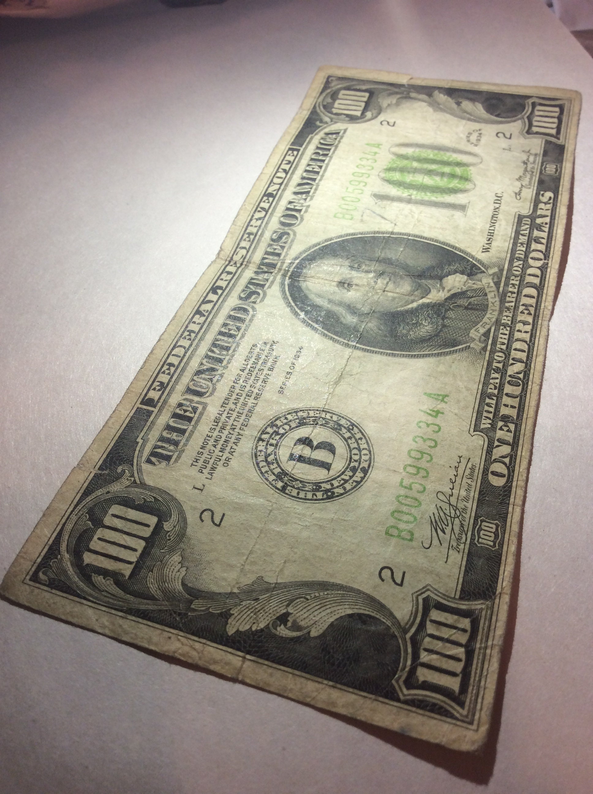Rare Light Green Treasury Seal and Serial Numbers Scarce Variety Old ...