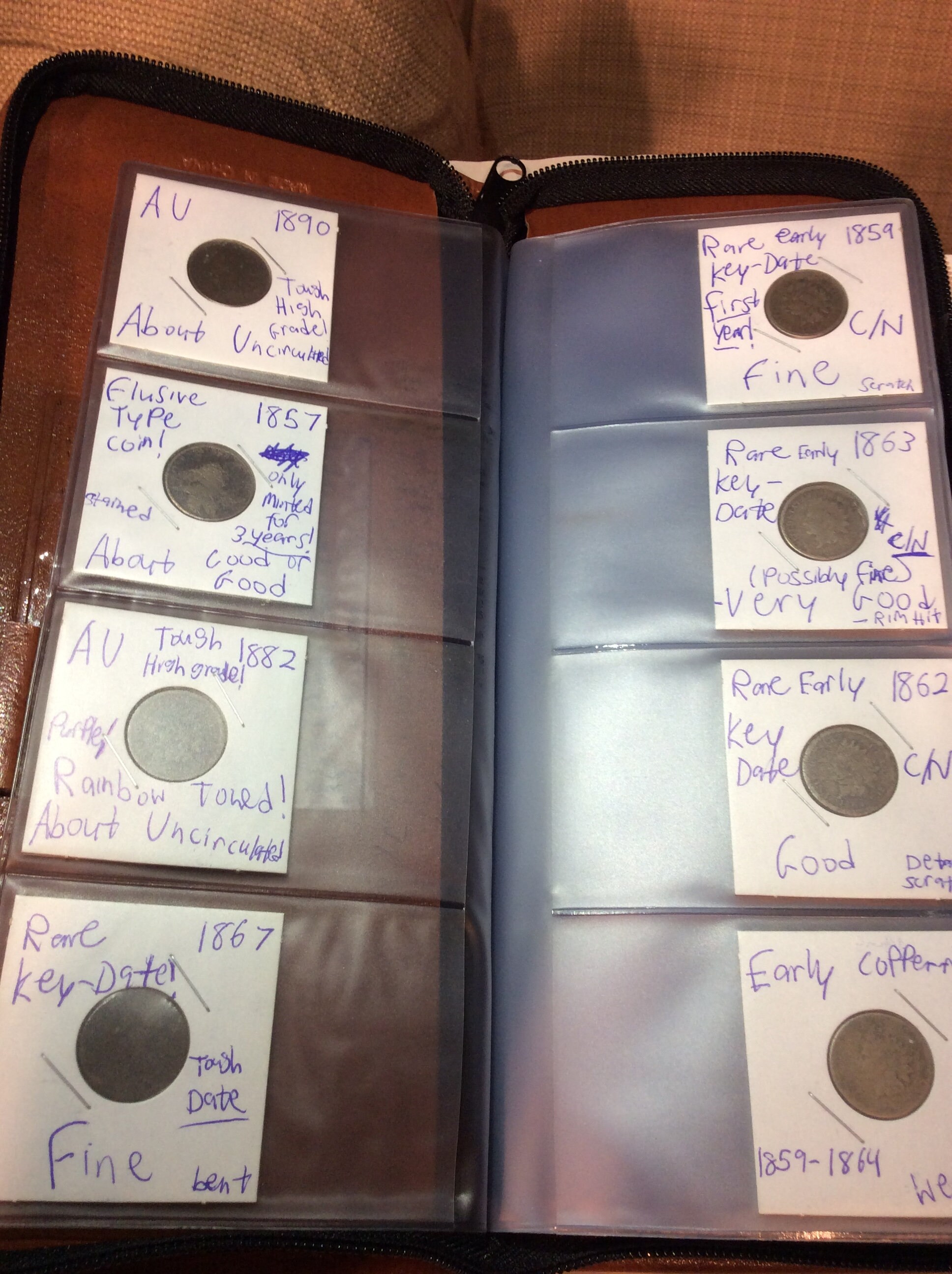 Valuable 1800’s Only Indian Head Penny & Flying Eagle Penny Huge ...