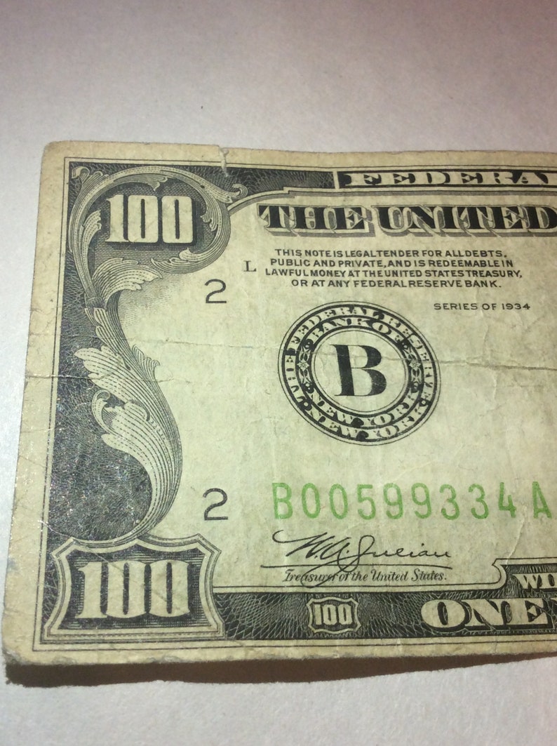 Rare Light Green Treasury Seal and Serial Numbers Scarce Variety Old ...