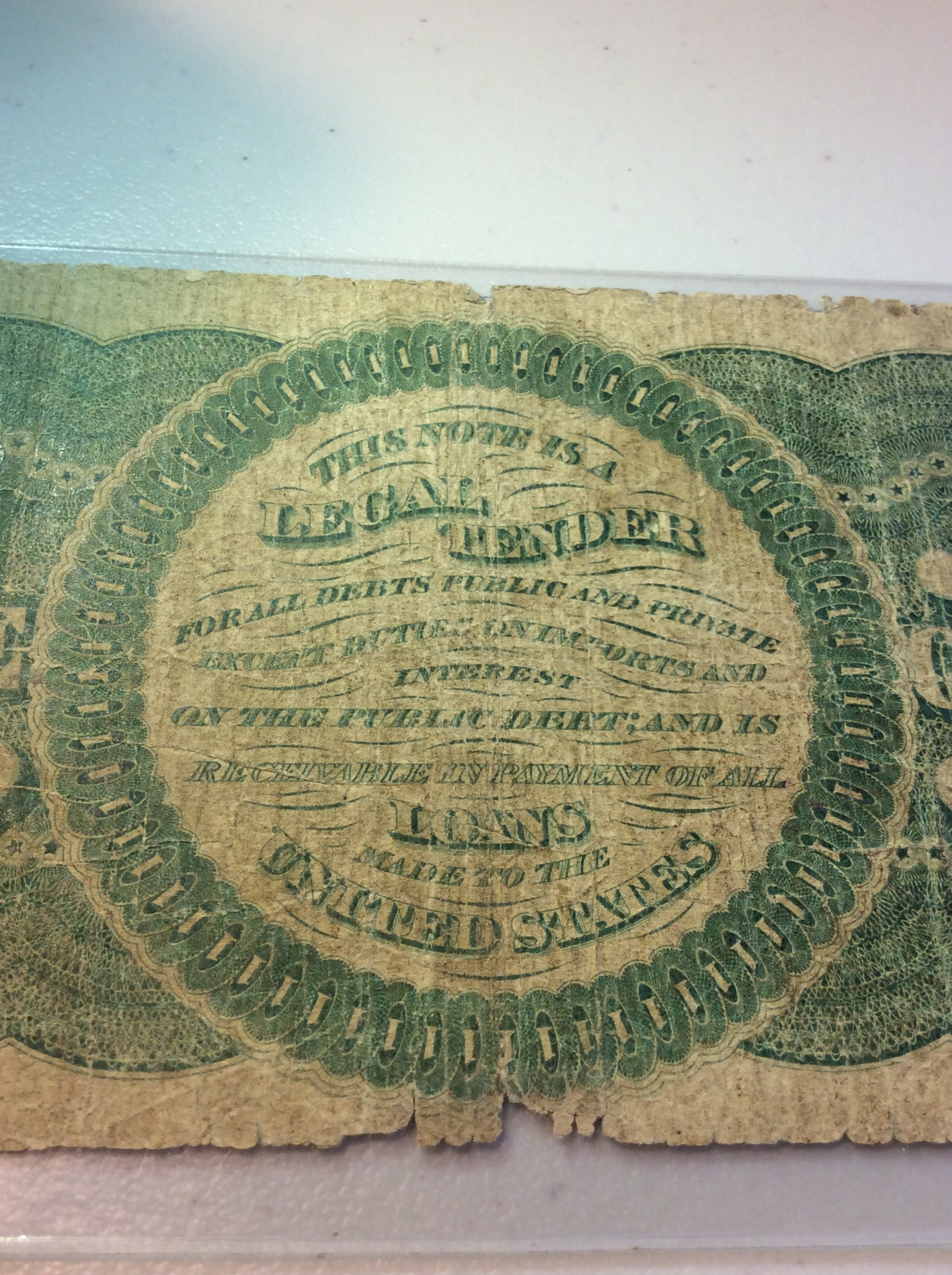 Rare 1862 1 Dollar Legal Tender Dollar Note First United States 1 ...