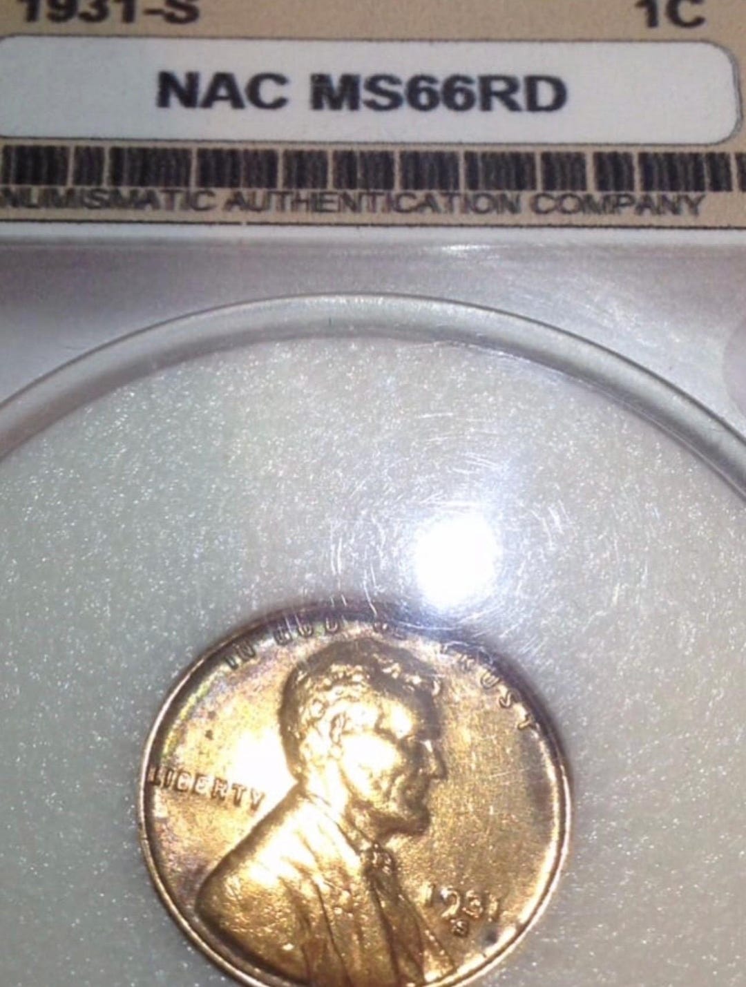 MS66 Red 1931 S Mint State 66 Wheat Penny- NAC Graded- 2,310 Dollars ...
