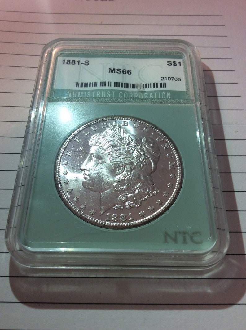 MS66 High Grade 1881 S Morgan Silver Dollar- With Proof-like Back Side ...