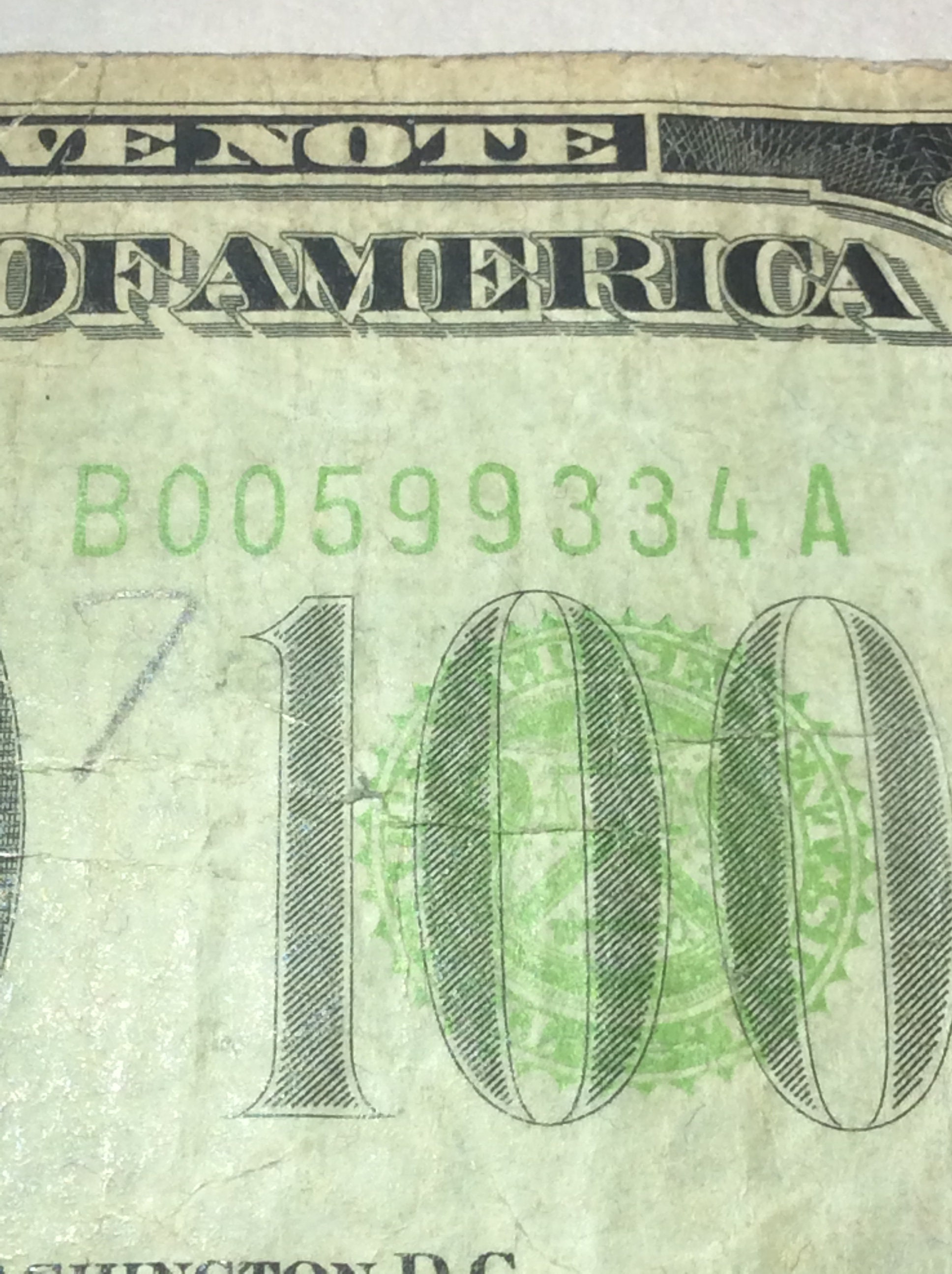 Rare Light Green Treasury Seal and Serial Numbers Scarce Variety Old ...