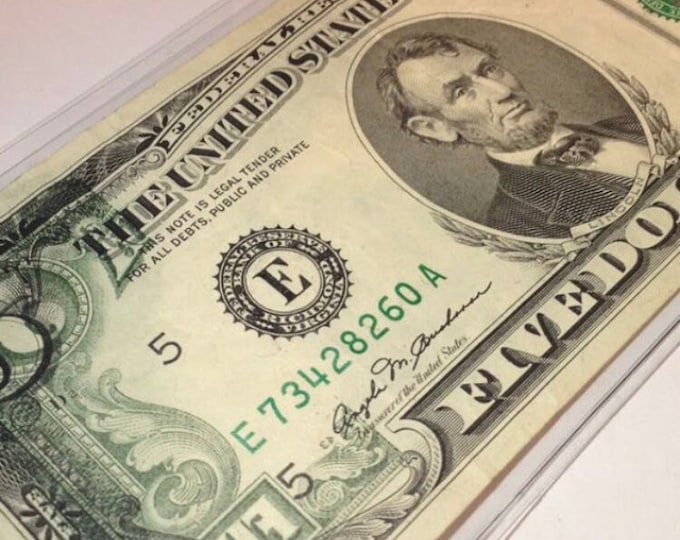 Rare Error Back Side on Front of Bill- Offset Printing Error on Early ...