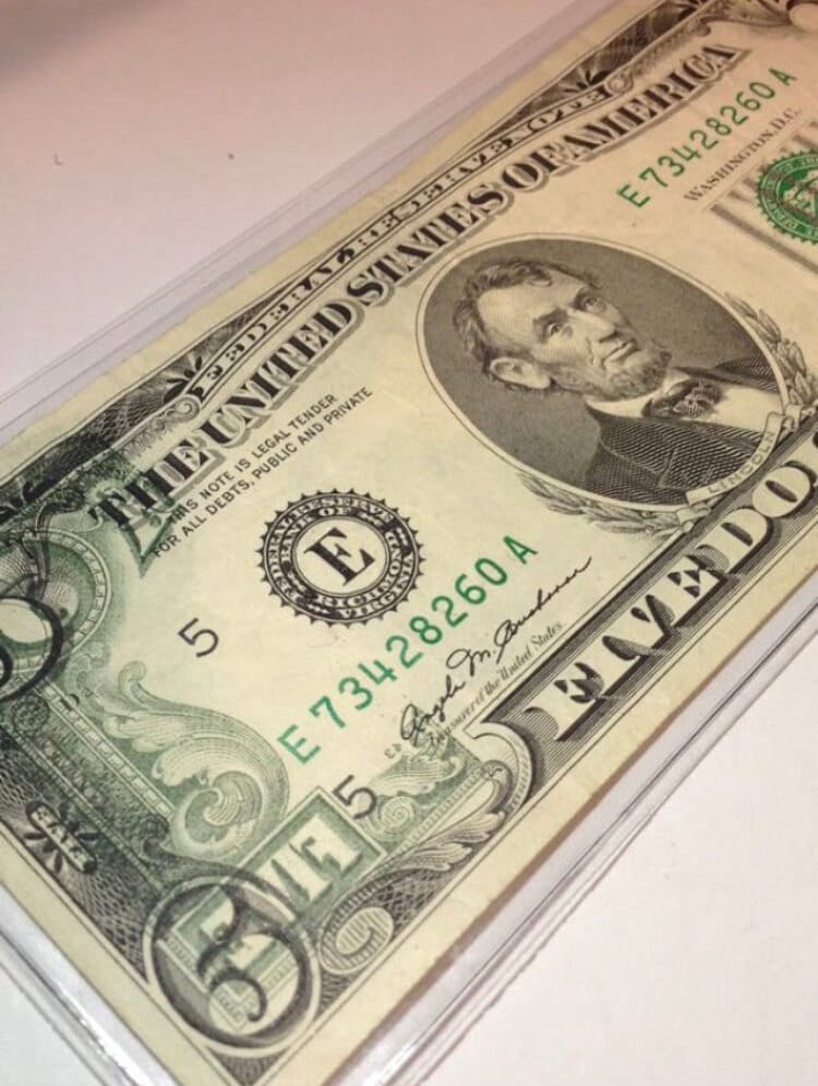 Rare Error Back Side on Front of Bill Offset Printing Error on Early ...