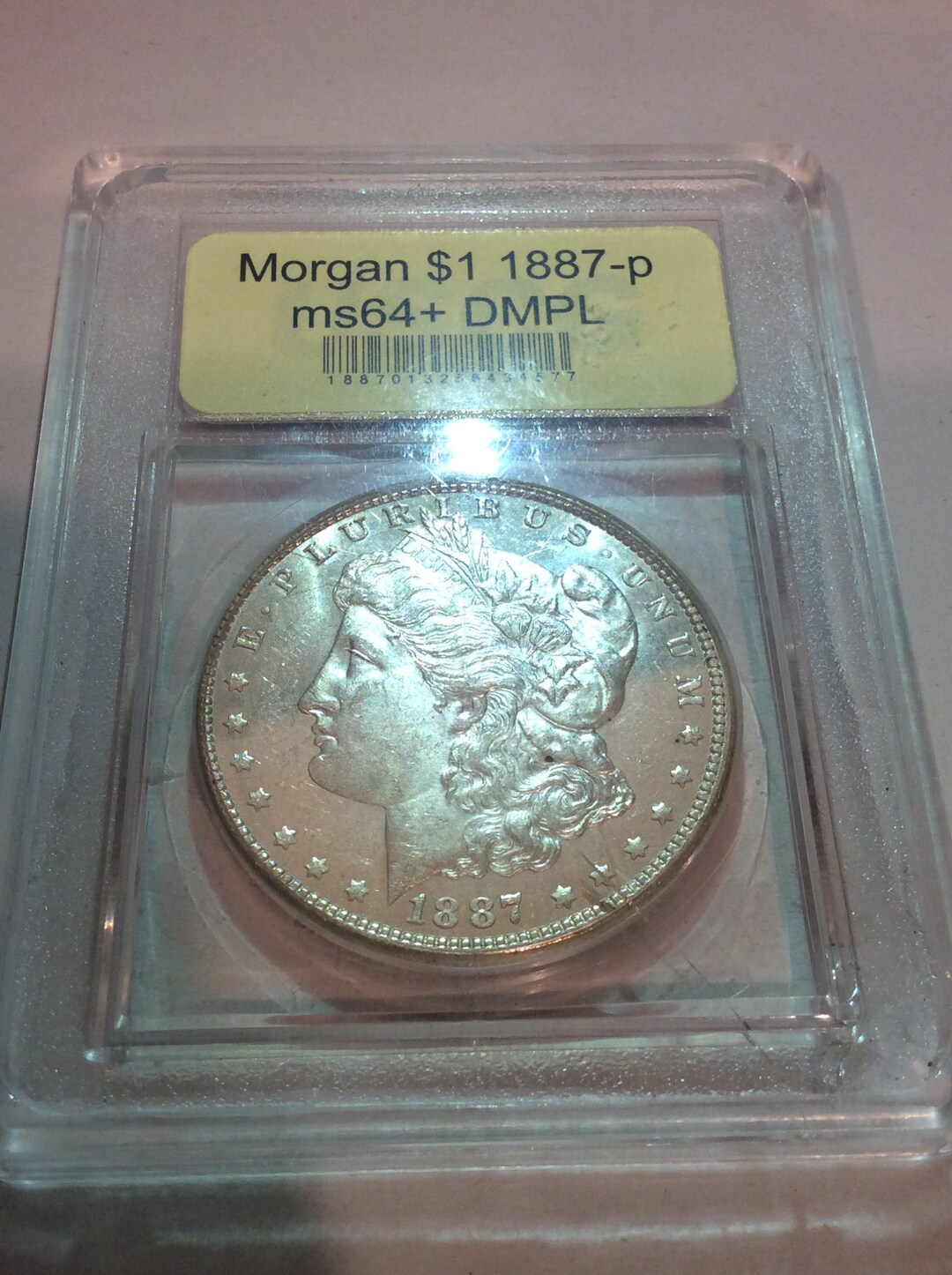 Amazing DMPL Deep Mirrored Proof Like MS64 Silver 1887 Morgan Dollar ...
