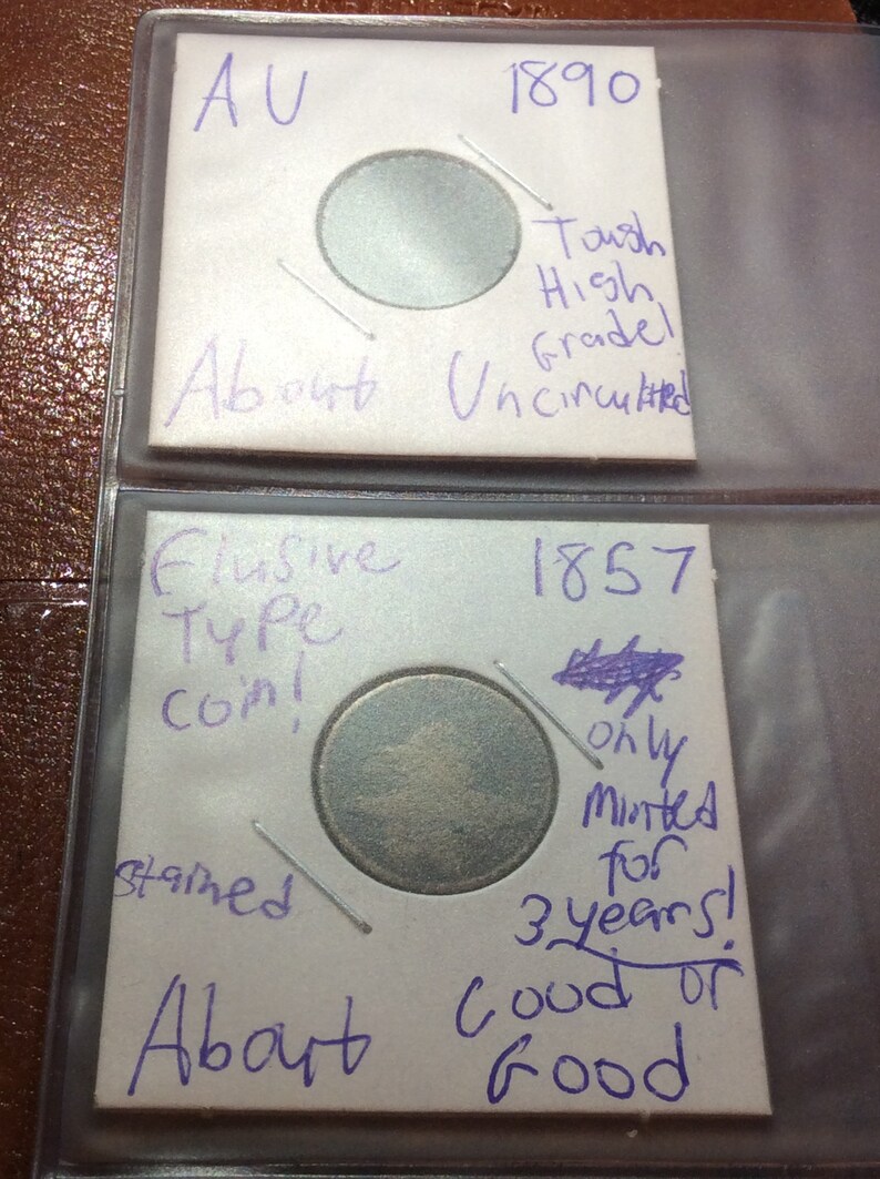 Valuable 1800’s Only Indian Head Penny & Flying Eagle Penny Huge ...