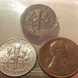 Rare Copper Color Dime NO Clad Layer ANACS Error Coin- Error Dime With ...